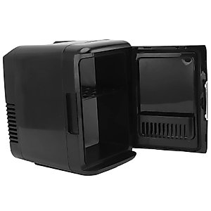 DAUZ Mini Fridge, Small Refrigerator ABS Cooler Warmer 6 Can for Hotel (US Plug)