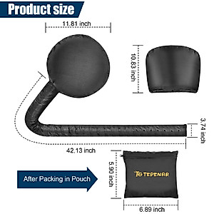 TEPENAR Bonnet Hair Dryer Attachment, Upgraded Soft Adjustable Large Hair Drying Bonnet for Hand Held Hair Dryer, Easy to Use for Natural Curly Textured Hair Care and Speeds Up Drying Time at Home