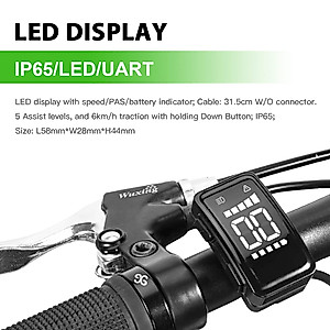 Yose Power Waterproof 500W 26 Inch Ebike Conversion Kit with 48V 13Ah Battery for Freewheel 26" Electric Bike Rear Wheel, Electric Bicycle Hub Motor Kit, LED Display, Installation Tool