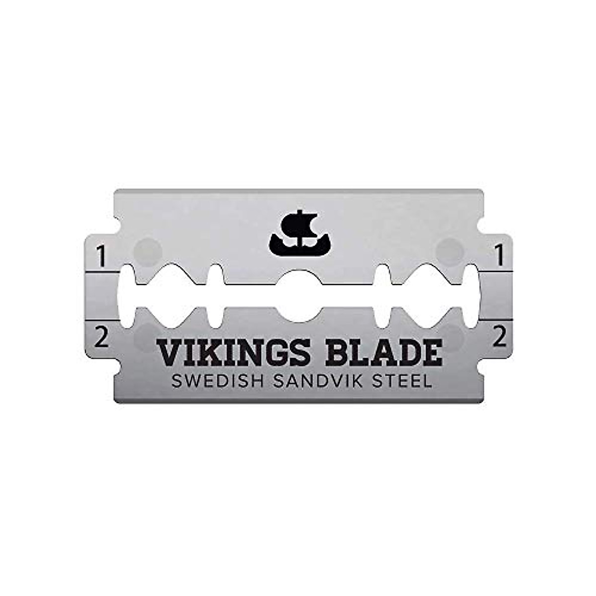 Double Edge Safety Razor Blades, Swedish Steel, 50 Count, by VIKINGS BLADE, Platinum Coated Replacement Razor Blade & Refills, Eco Friendly, Smooth, Close, Clean Shaving Blades, Semi-Aggressive & Safe
