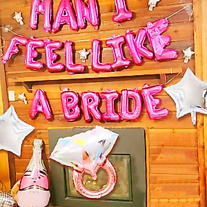 JeVenis Man I Feel Like a Bride Banner Balloons for Western Cowgirl Last Rodeo Hoedown Nash Bash Nashville Bachelorette Party Decorations