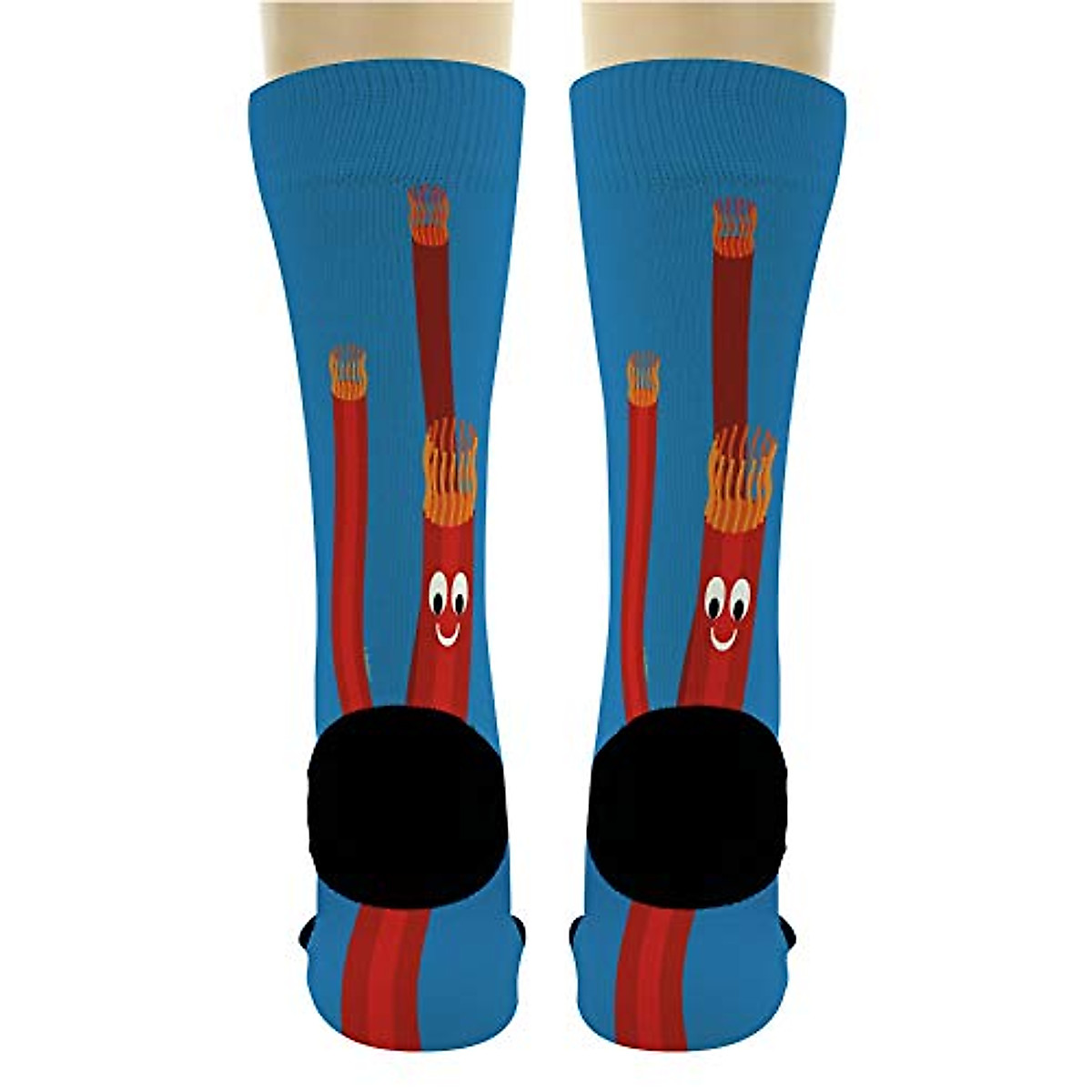ThisWear Humorous Gifts Wacky Waving Inflatable Dancing Tube Man Funny Crew Socks 1-Pair Novelty Crew Socks