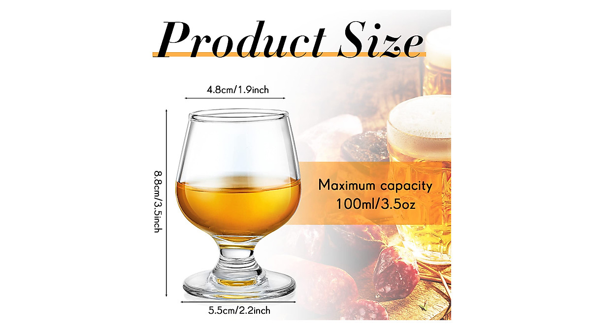 Qunclay 24 Pcs Shot Glasses - Perfect for Brandy & Whiskey