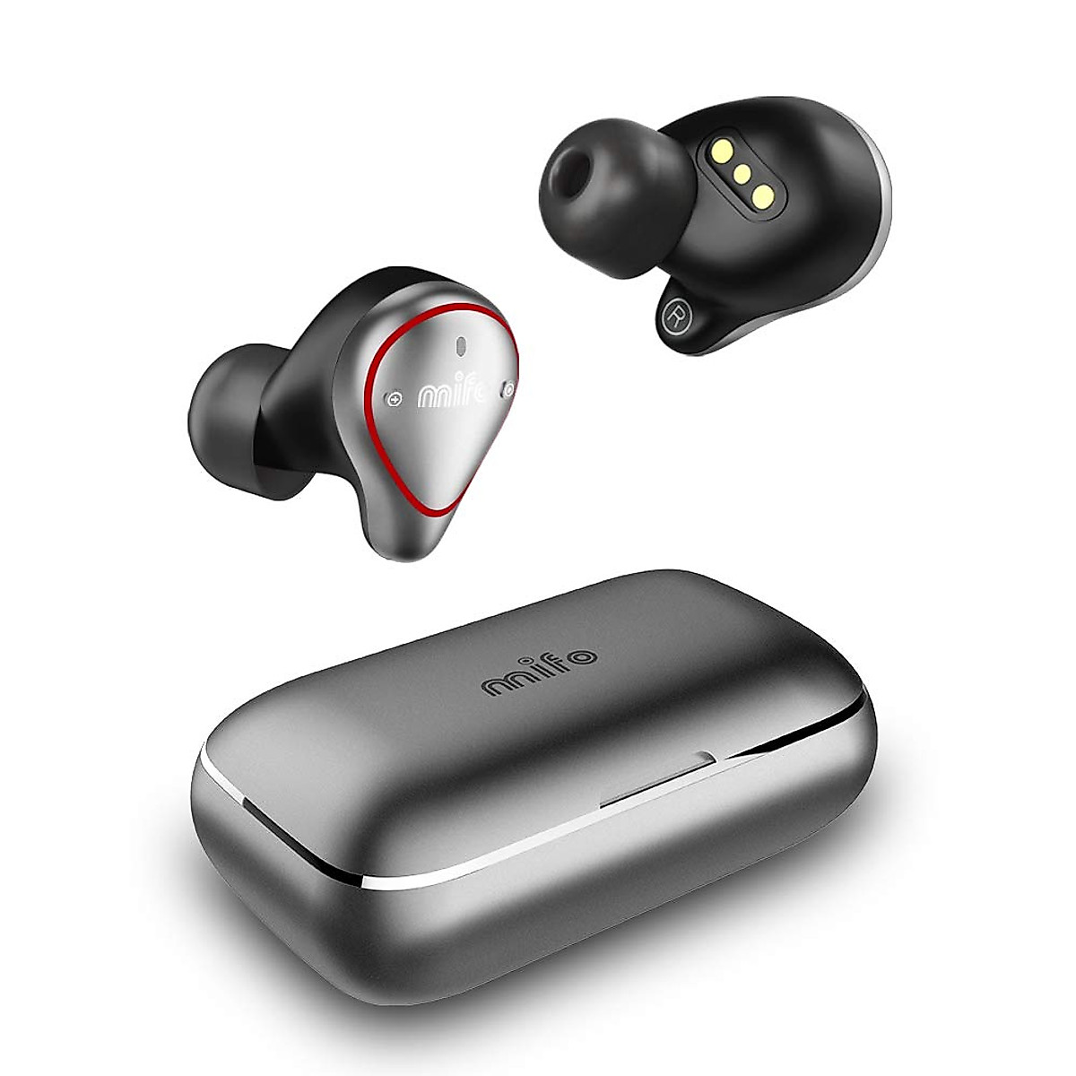 mifo FiiTii S True Wireless Earbuds Sleep Earbuds with 600mAH Charging Case IP67 Hi-Fi Stereo in Ear Earphones Wireless Headphones for Side Sleepers, Built-in 6 Mic ANC (O5)