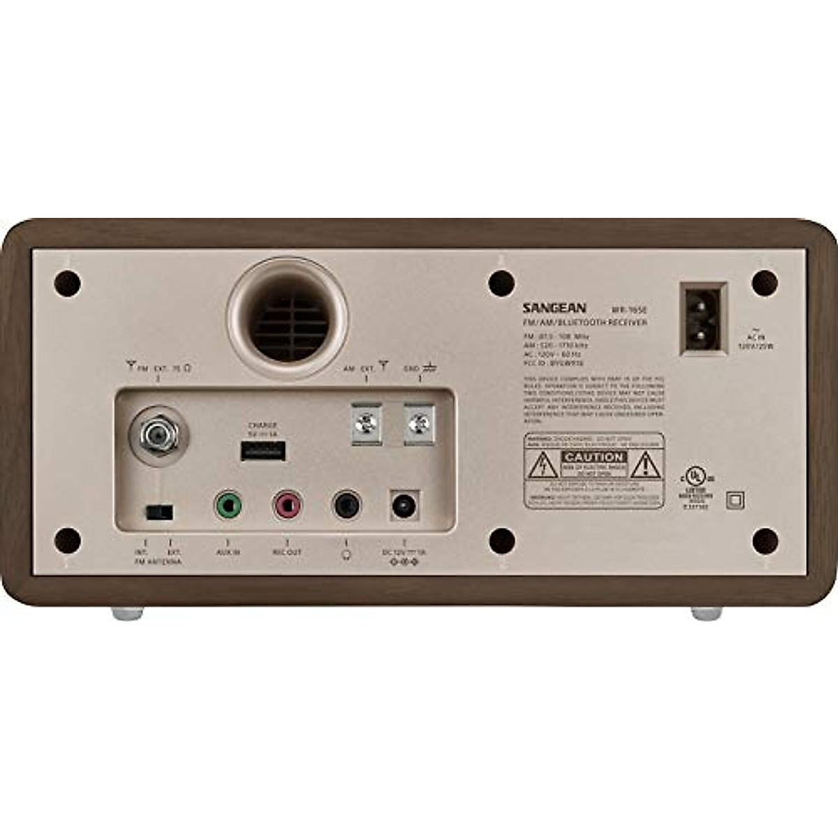 Sangean WR-16SE AM/FM/Bluetooth/Aux-in/USB Phone Charging 45th Anniversary Special Edition Wooden Cabinet Radio (Dark Walnut with Rose Gold)