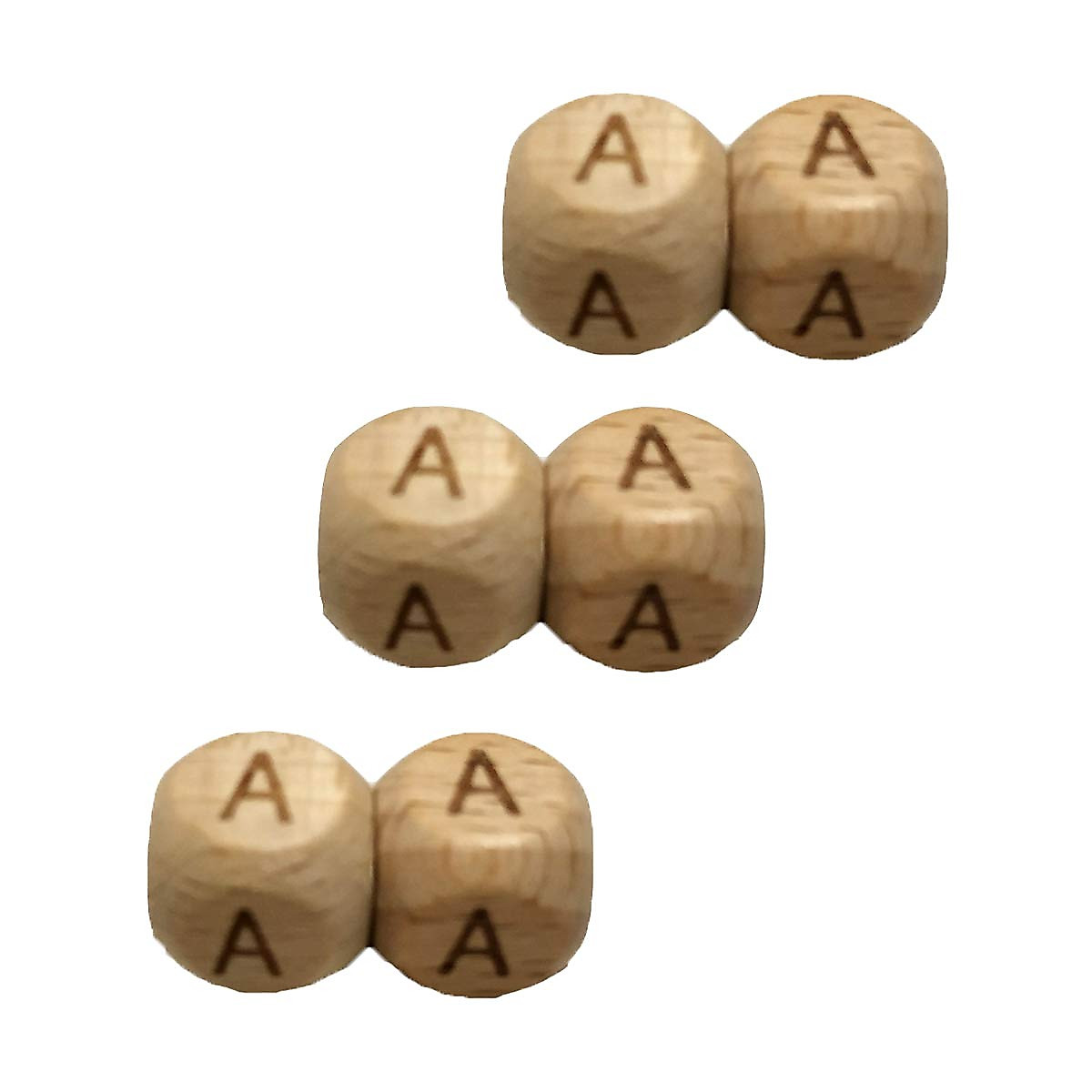 Beech Alphabet Letter Beads 100pc 12mm Square Shape Beech Wood Letter Beads Necklace Accessory DIY Jewelry Beads