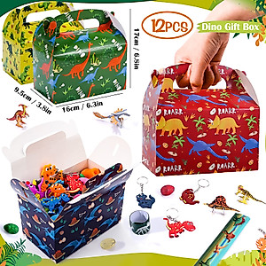 Golray Dinosaur Party Favors Birthday Supplies Gift Box Dino Egg Model Puzzle Mask Stamper Slap Bracelet Keychain Tattoo Sticker Goody Bag Stuffer Pinata Filler 102Pcs Boy Kids Dinosaur Party Supplies