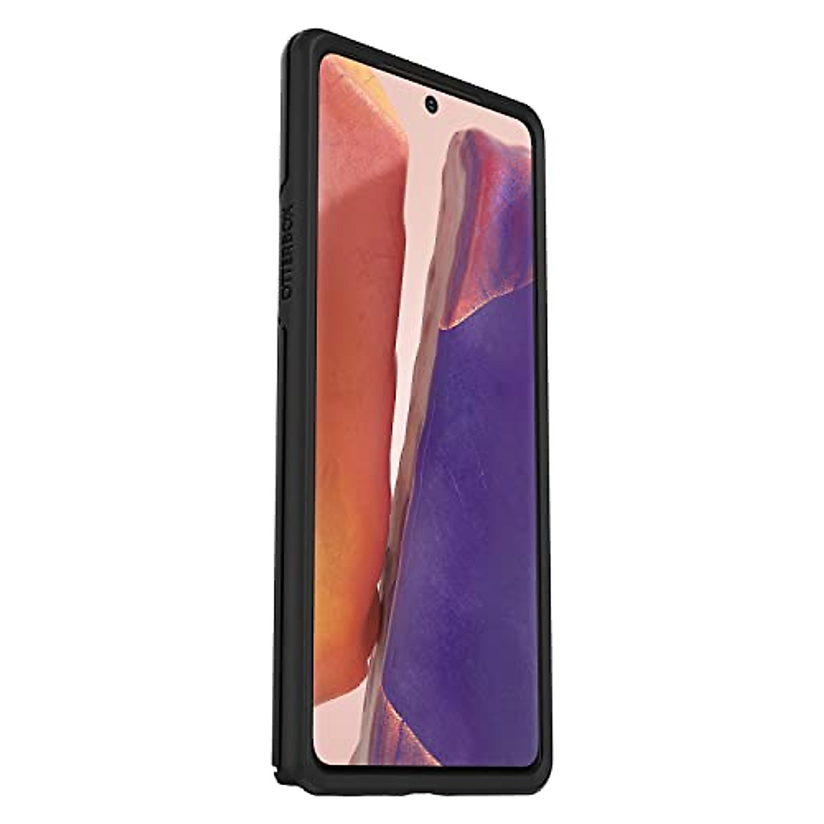 OtterBox Galaxy Note20 5G Symmetry Series Case - BLACK, ultra-sleek, wireless charging compatible, raised edges protect camera & screen