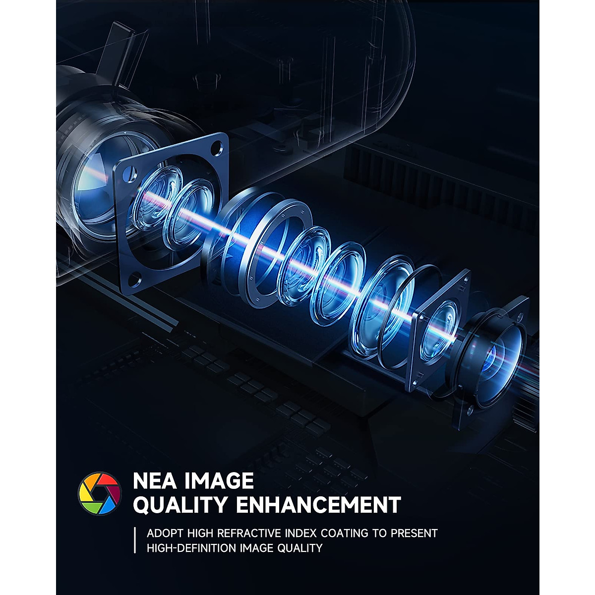 Mini Projector, CLOKOWE 2023 Upgraded Portable Projector with 7000 Lux and Full HD 1080P, Movie Projector Compatible with iOS/Android Phone/Tablet/Laptop/PC/TV Stick/Box/USB Drive/DVD/Game Console