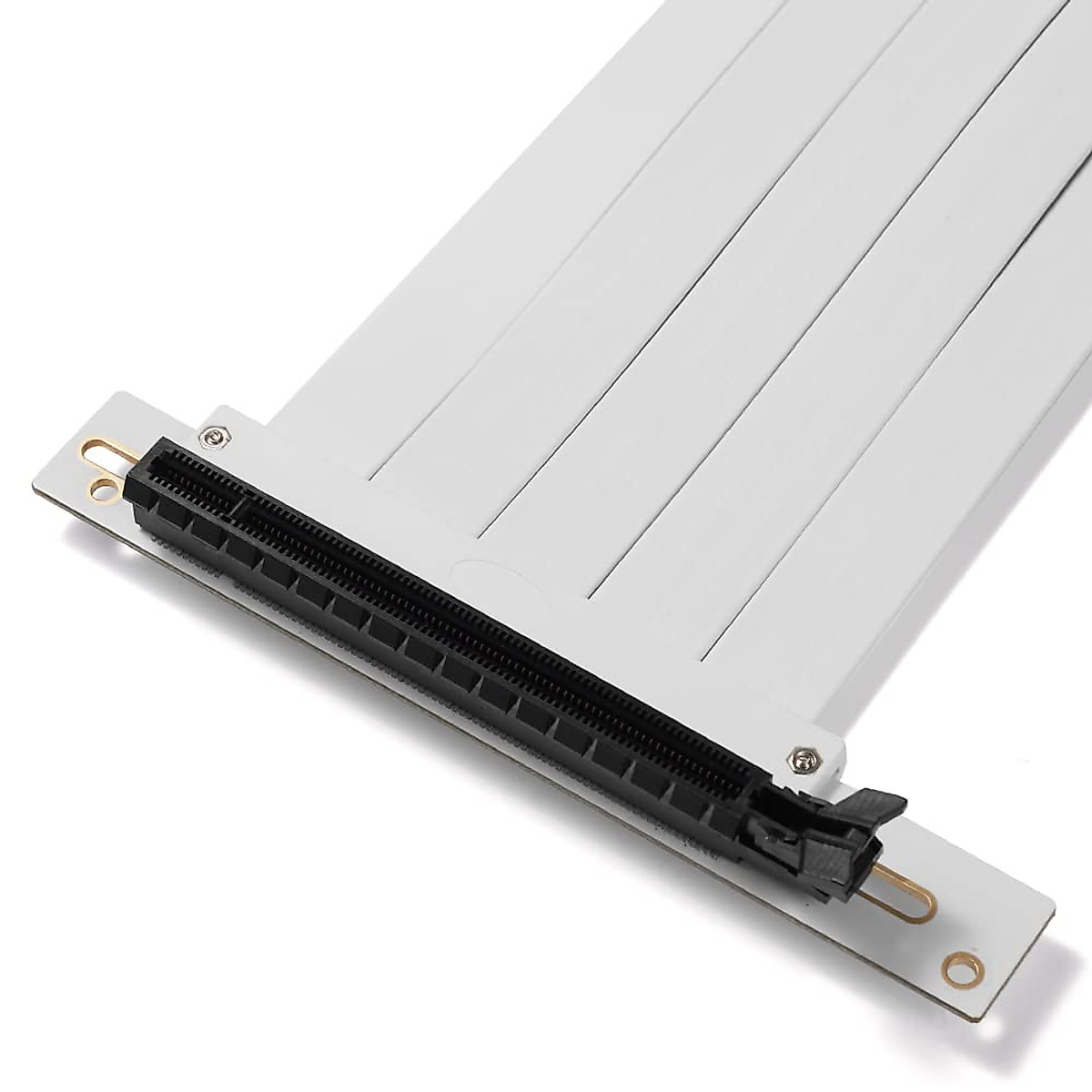 Formulamod Vertical GPU Mounting Bracket Graphics Card Holder Kit with PCI-E 4.0 x16 Riser Cable 90 Degree Right Angle 20cm (White)