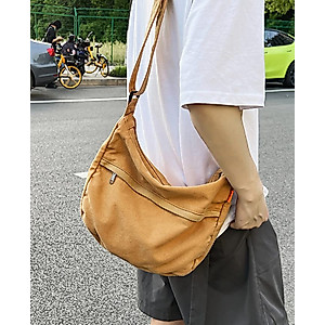 Messenger Bag for Men Women Large Capacity Crossbody Bag Canvas Tote Bag Shoulder Bag Satchel Hobo for School Work