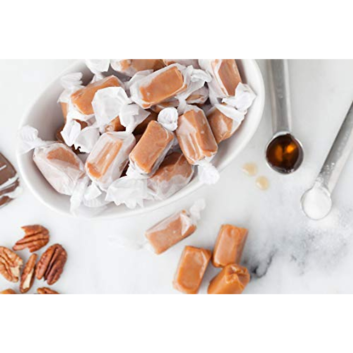 Tara's All Natural Handcrafted Gourmet Sea Salt Caramel: Small Batch, Kettle Cooked, Creamy & Individually Wrapped - 20 Ounce
