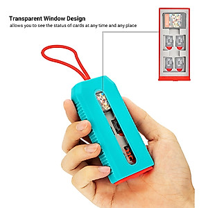 JJC (NOT FIT SD Card) Switch Game Card Case for 6 Nintendo Games and 12 Micro SD Cards,Switch Card Holder Storage for Nintendo Switch or PS Vita,Water-Resistant Anti-Shock Game Card Box