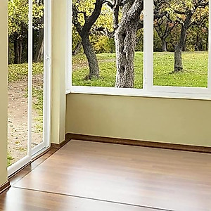 Clear PVC Desk Chair Mat 2mm Office Chair Mat for Hardwood Floor, Clear Vinyl Plastic Floor Runner Protector, Transparent Plastic Non-Skid Waterproof Rug Runner, Can Be Cut,60/80/100/120/140/160cm wi