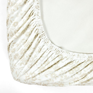 Lush Decor Garden of Flowers Soft & Plush Fitted Crib Sheet, 52"x 28", Neutral