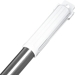 SPARTA 4035600 Plastic Paddle Scraper, Hanging Tab, Long Handle With Stainless Steel Handle For Commercial Cleaning, 48 Inches, White