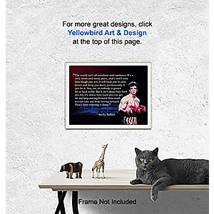 Rocky Balboa Quote – 8x10 Inspirational Motivational Wall Art Poster for Home, Apartment, Gym, Studio or Office Decor - Inspiring Room Decorations or Gift for Entrepreneurs, Trainers – Unframed Print