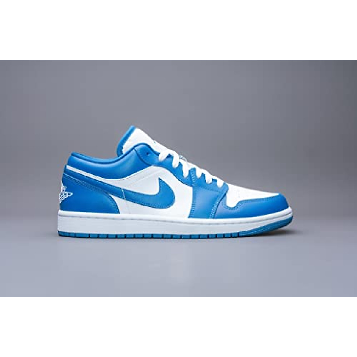 Nike Women's Air Jordan 1 Low UNC Basketball Shoe, White/Dk Marina Blue-white, 5.5