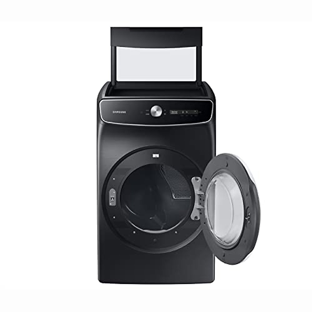 SAMSUNG 7.5 Cu. Ft. Smart Dial Gas Dryer with FlexDry, Dry 2 Loads in 1 Large Capacity Machine, Super Speed 30 Minute Clothes Drying Cycle, WiFi Connected Control, DVG60A9900V/A3, Brushed Black