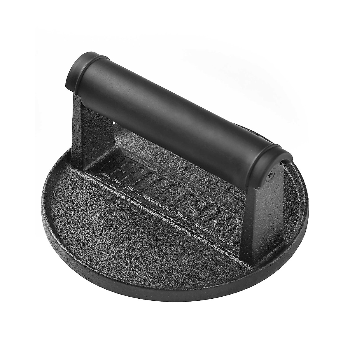 HULISEN Pre-Seasoned Cast Iron Burger Press, Heavy Duty 6” Burger Smasher for Griddle with Heat Resistant Handle, Grill Press for Hamburger, Bacon, Meat, Steak, Patty, Barbecue Grilling Tool, 2.3lb