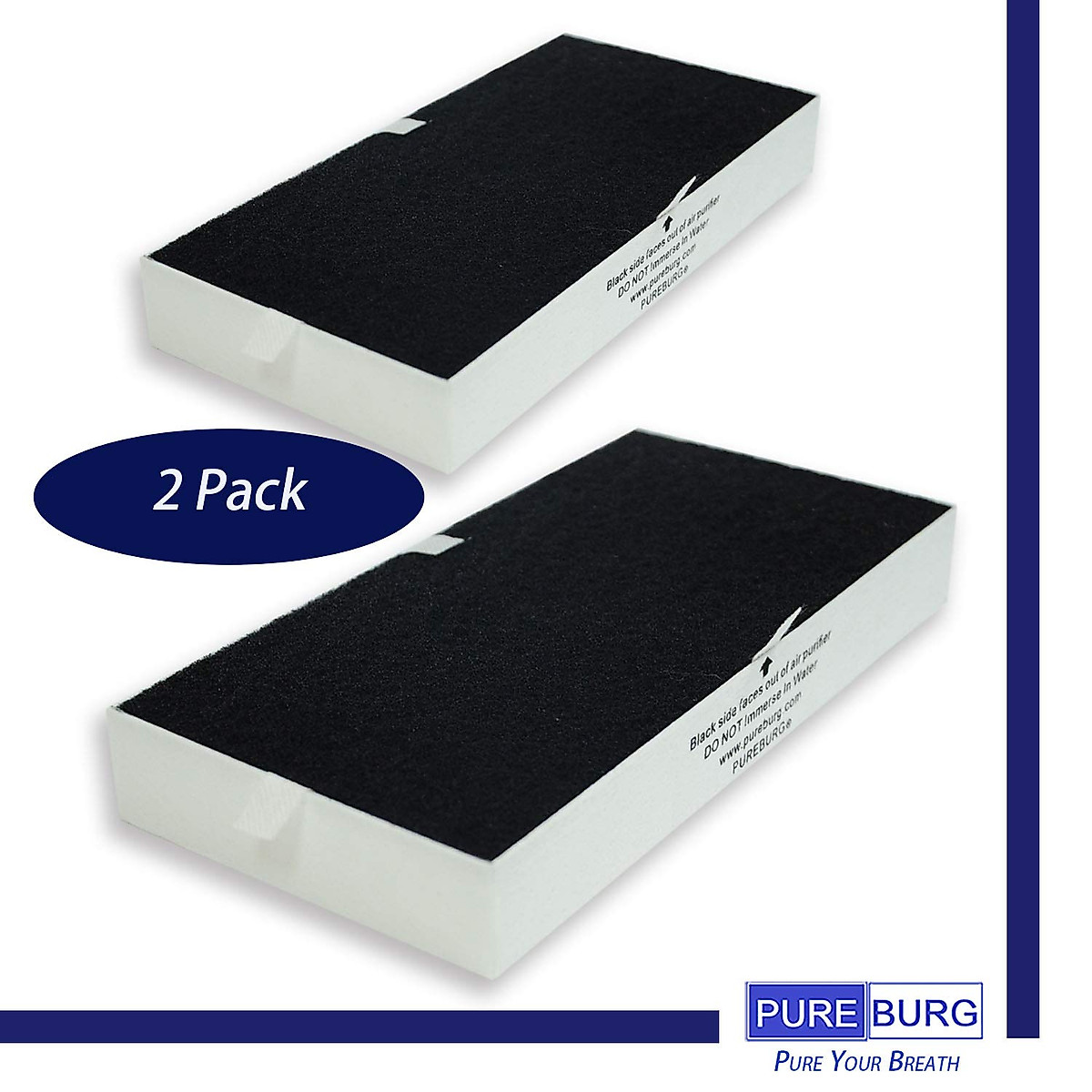 PUREBURG HRF-G1 True HEPA Replacement Filter Compatible with Honeywell HPA020(B) HPA030(B) HEPAClean HPA180B HPA075B Air Purifier,Part Number HRF-G1 HRF-G2 Filter G,2-Pack