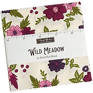 Moda Fabrics Wild Meadow Charm Pack by Sweetfire Road; 42-5'' Precut Fabric Quilt Squares (43130PP)
