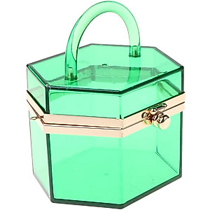 Crossbody Bag for Women,Women Shoulder Bags,Clear Purse Acrylic Box Evening Clutch Bag Handbag for Women Clear Color (Color : Coffee)