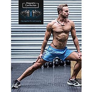 VEENAX Pogo Wireless Headphones, Bluetooth Sport Earphones, Fitness Earbuds with Mic, Magnetic and Super Bass, 8H Playtime, Sweatproof, in Ear Stereo Headset for iPhone iPad iPod Phone MP3, Black