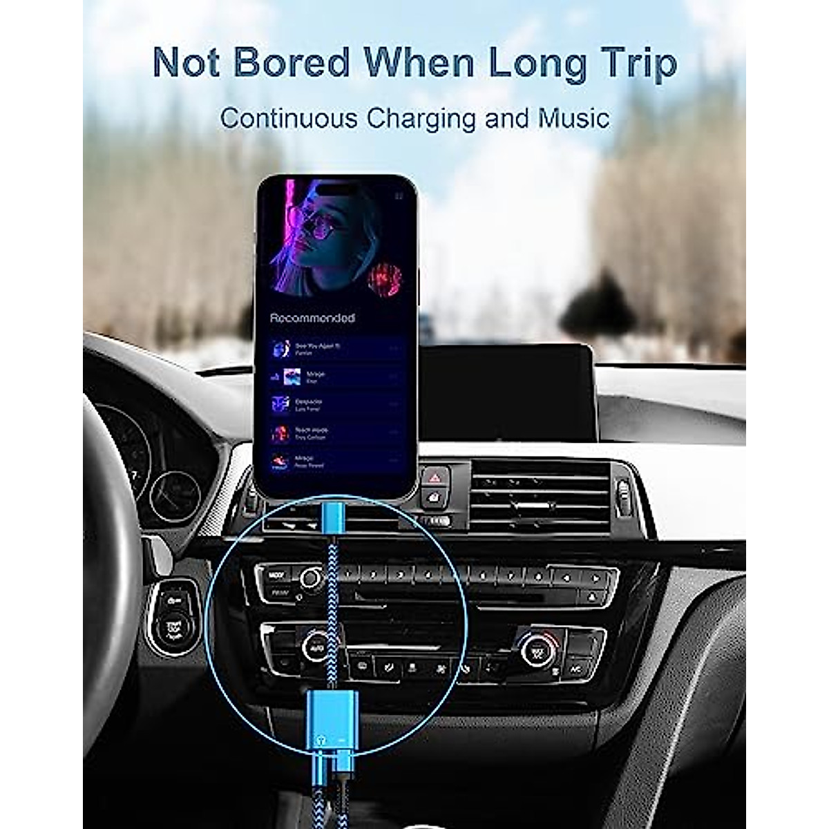 2 Pack iPhone Headphone Adapter, [Apple MFi Certified] 2 in 1 Lightning to 3.5mm Headphone Aux Audio + Charger Splitter iPhone Aux Adapter Dongle for iPhone 14 13 12 11 Pro Max Mini XR XS 8 iPad iPod