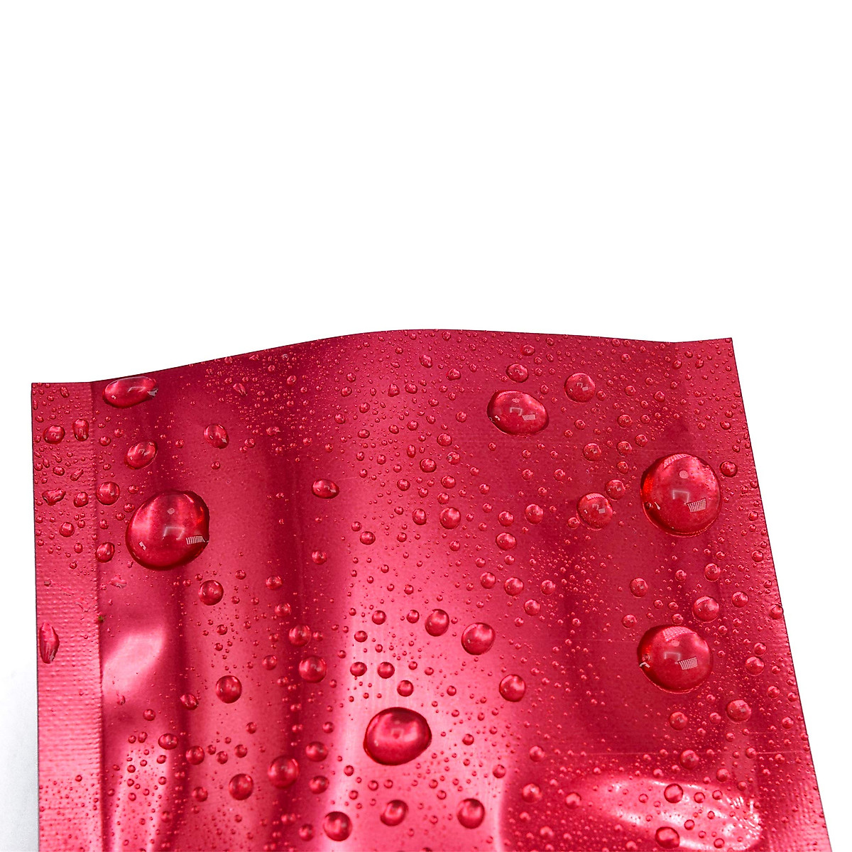 QQ Studio 200 PCS Metallic Mylar Foil Open Top Sealable Bags (7x10cm (2.7x3.9"), Red)