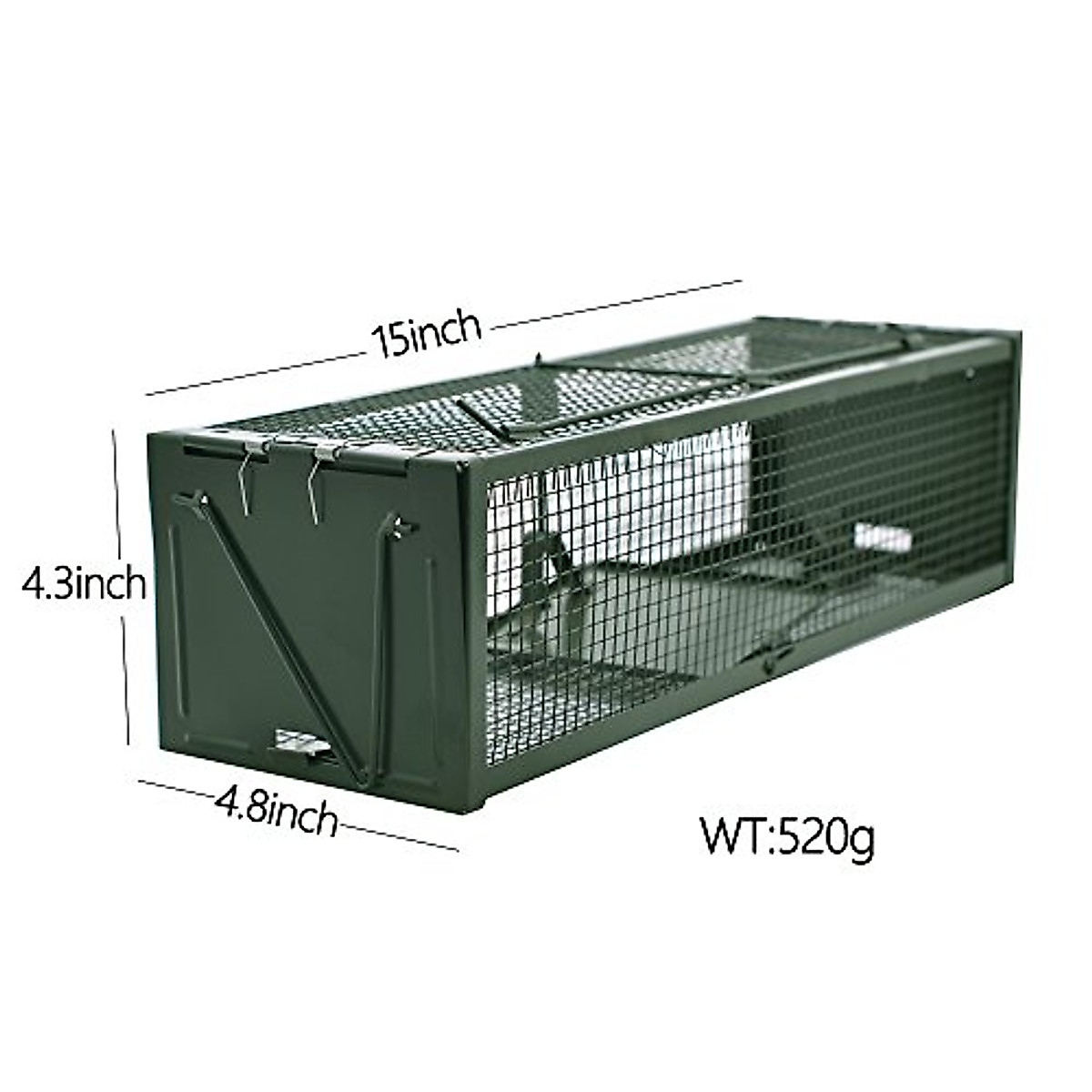 Live Animal Humane Trap 2-Door Mouse Trap Cage for Chipmunk, Rats, Squirrels, Voles, Rodent and Small Size Pests
