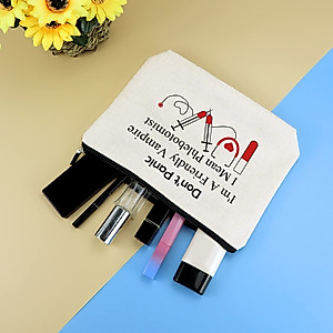 Funny Nurses Makeup Bag Gift Phlebotomist Gifts Phlebotomy Technician Phlebotomist Nurse Gifts Cosmetic Bag Pouch for Women Nurses Day Birthday Gift for Technician Hematologist Medical Technologist