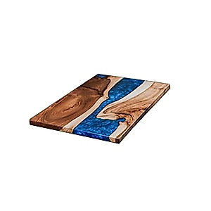 Epoxy Table, Live Edge Wooden Table, Epoxy Resin River Table, Natural Wood,Dining table, Natural Epoxy Table, Resin Table 42x24 inch