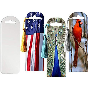 Sublimation Blank Bookmarks with Tassels. Bulk Blanks (25) Ideal Starter Kit for Beginners or Pros Looking for Sublimatable Bookmarks to Decorate, Make Your Own Bookmark with Ink Dye