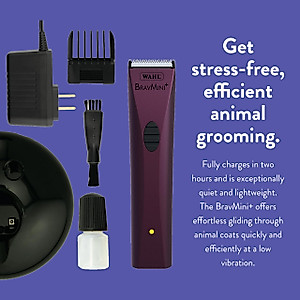Wahl Professional Animal Bravmini+ Pet, Dog, Cat, & Horse Cordless Trimmer Kit - Purple