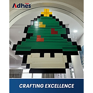 ADHES Black Duct Tape Heavy Duty Waterproof 1.88 Inch x 164 Feet (55YD) Strong Adhesive & No Residue Black Duct Tape for Indoor & Outdoor Repairs, Industrial, Professional Use