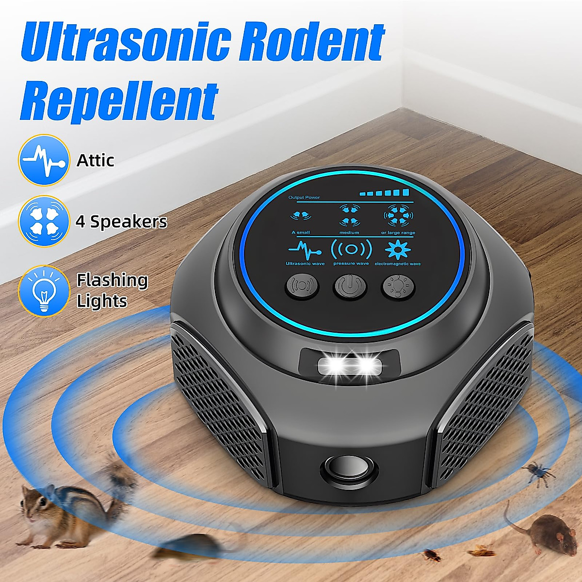 Mouse Repellent,Rodent Repellent Indoor Ultrasonic,Mice Repellent Plug-ins Squirrel Repellent,Mouse Deterrent Rat Control Bat Removal