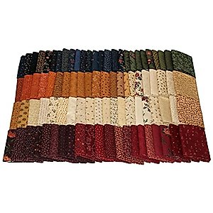 Fields 10 Fat Quarters - Kansas Troubles by Moda Fat Quarter Bundle Calico Floral Flowers Classic Reproduction Style Quality Quilters Assorted Cotton Fabrics M22805b