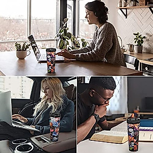 Jensen Ackles Collage Tumbler Coffee Cups Double Insulated With Lid Ice Drink Hot Beverage For Office Home Travel