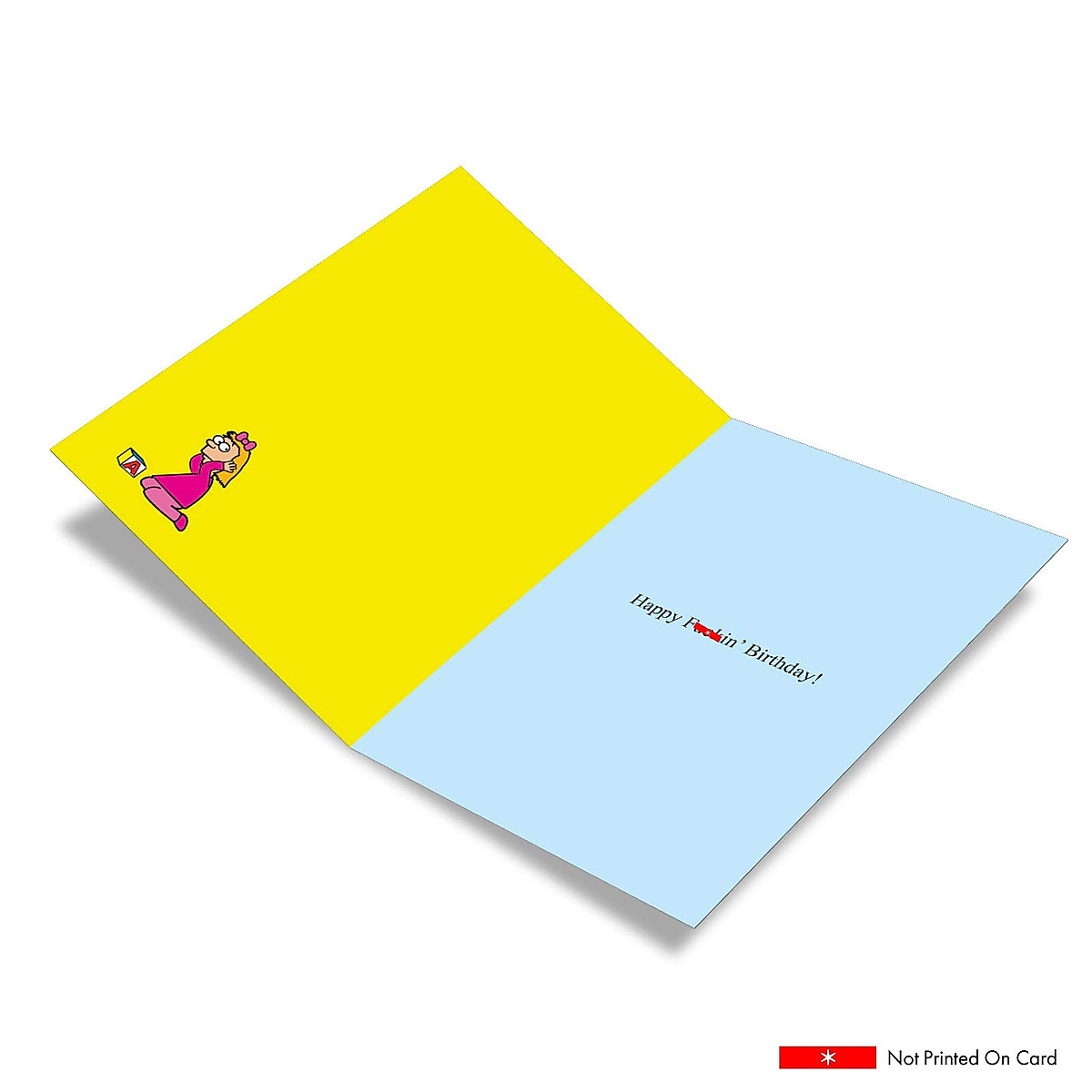 NobleWorks - 1 Happy Birthday Card Funny - Cartoon Humor for Birthdays, Stationery Joke (Buyer Discretion Advised) - F-kin Truck 4373