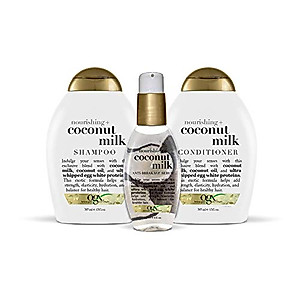 OGX Nourishing + Coconut Milk Shampoo & Conditioner, Set, 25.4 Fl Oz (Pack of 2)