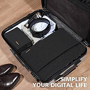 NIDOO 15.6 inch Laptop Sleeve Case Computer Bag for 15.6" Lenovo Legion 5 / IdeaPad Gaming 3i / ThinkPad E15 T15 L15 / 16" Yoga Slim 7 Pro/HP ENVY Laptop 16 / Spectre x360 / Acer Swift 3, Black