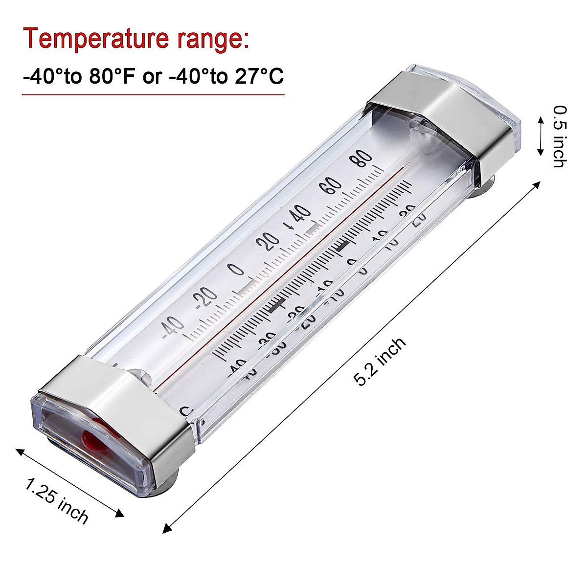 GERUSEA 12 Pack Fridge Refrigerator Freezer Thermometer