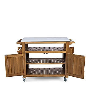 homestyles Maho Brown Outdoor Cart
