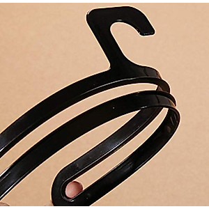 WellieSTR (Pack of 50 Plastic Hangers,Towel/Scarf/Legging Hangers, 17.5cm/6.9" - Black