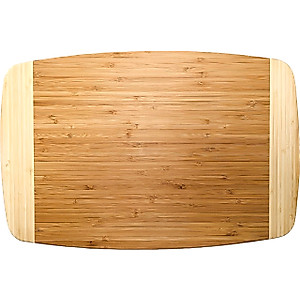 Simply Bamboo CBN118 18 X 12 Napa Multicolor Bamboo Wood Cutting Board for Kitchen | Chopping Board | Carving/Slicing Vegetables, Meat, Fruits | 100% Organic & Safe Wood - 8" x 12" x 0.75"