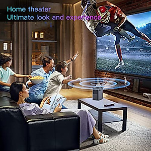 Smart Projector , Mini Projector Native 1080P,150 ANSI Lumen 9500L Portable Projector, Projector with WIFI and Bluetooth Remote Control,Support 4K Compatible with TV Stick,Laptop,iOS & Android (Black)
