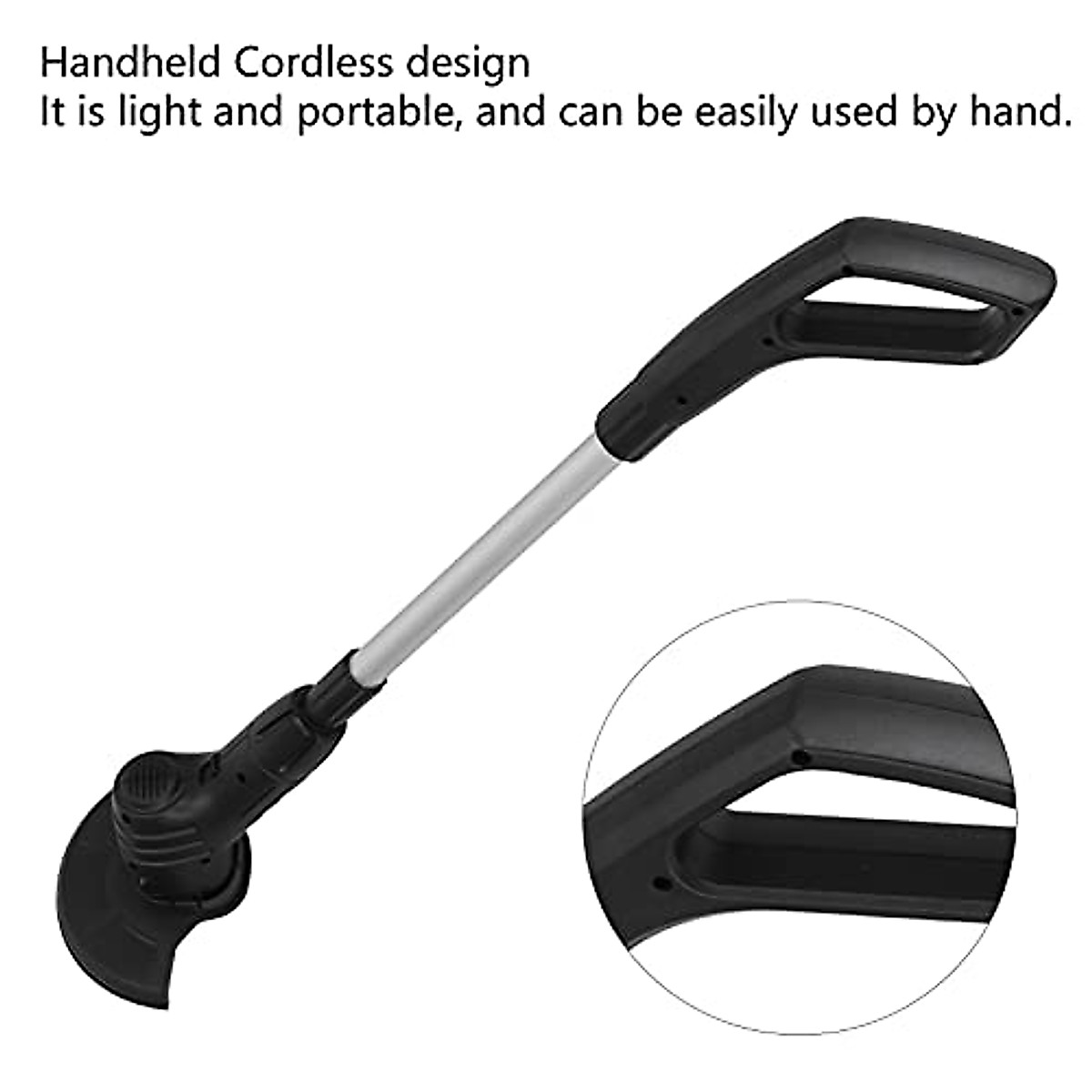 Crisist String Trimmer, USB Rechargeable Efficient 2000mAh Battery Electric Lawn Mower Portable for Family for Garden for Home