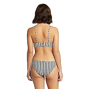 Billabong womens Aloha V Neck Cami Bikini Top, Black/White Stripe, Medium US