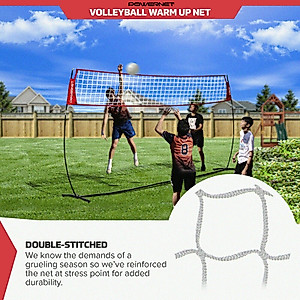 PowerNet Freestanding Volleyball Warm Up Net | Portable Design for Indoor Or Outdoor Use | Foldable One Piece Quick Setup Frame | Great for Hitting Serving Drills Small Scrimmage Or 1 On 1 Game